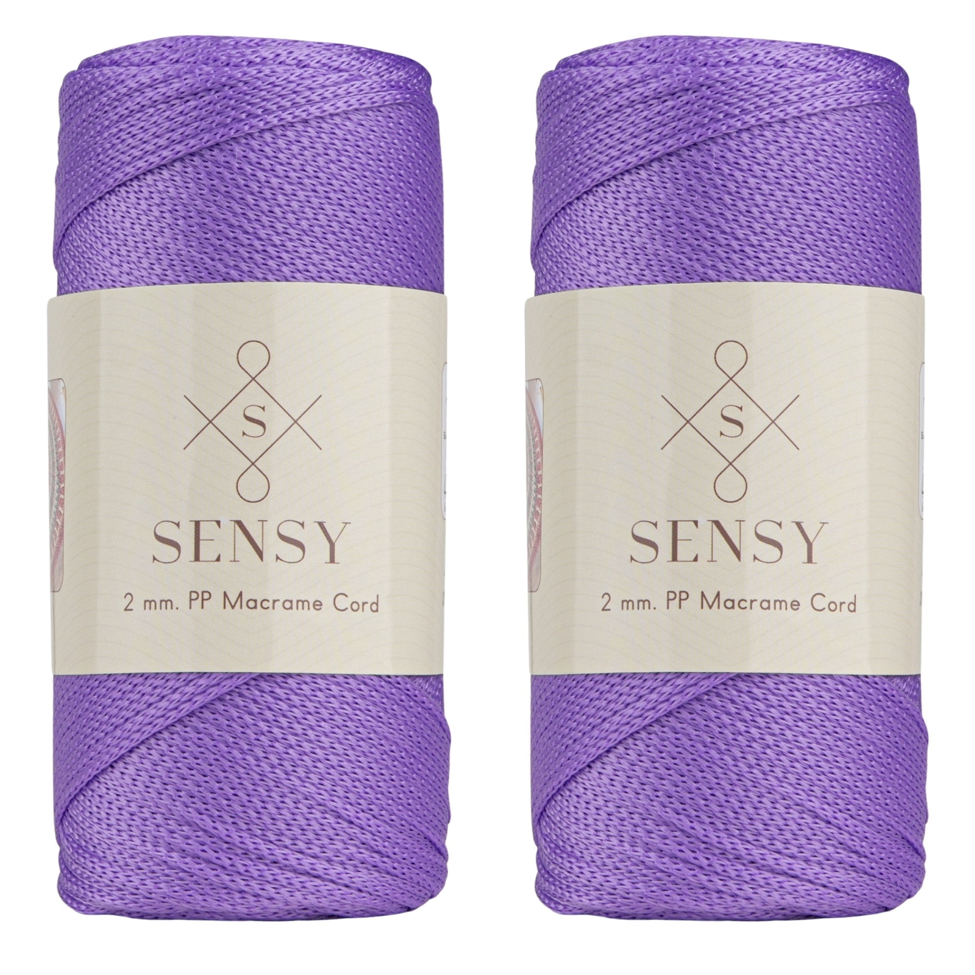 2 Skeins of Sensy Premium 2mm 251 Yards Polyester Rope 100% ...