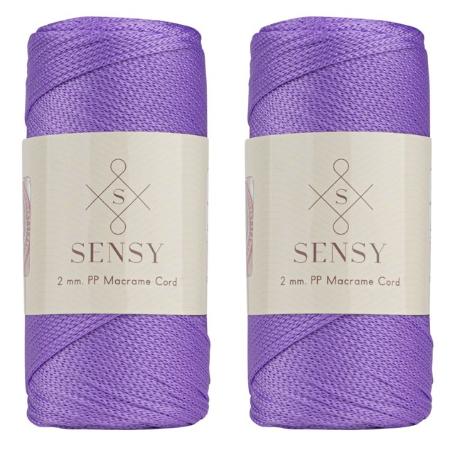2 Skeins of Sensy Premium 2mm 251 Yards Polyester Rope 100% ...