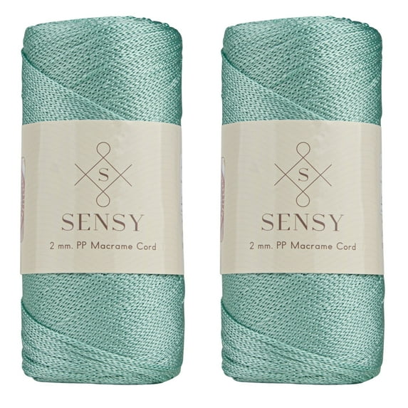 2 Skeins of Sensy Premium 2mm 251 Yards Polyester Rope 100% ...
