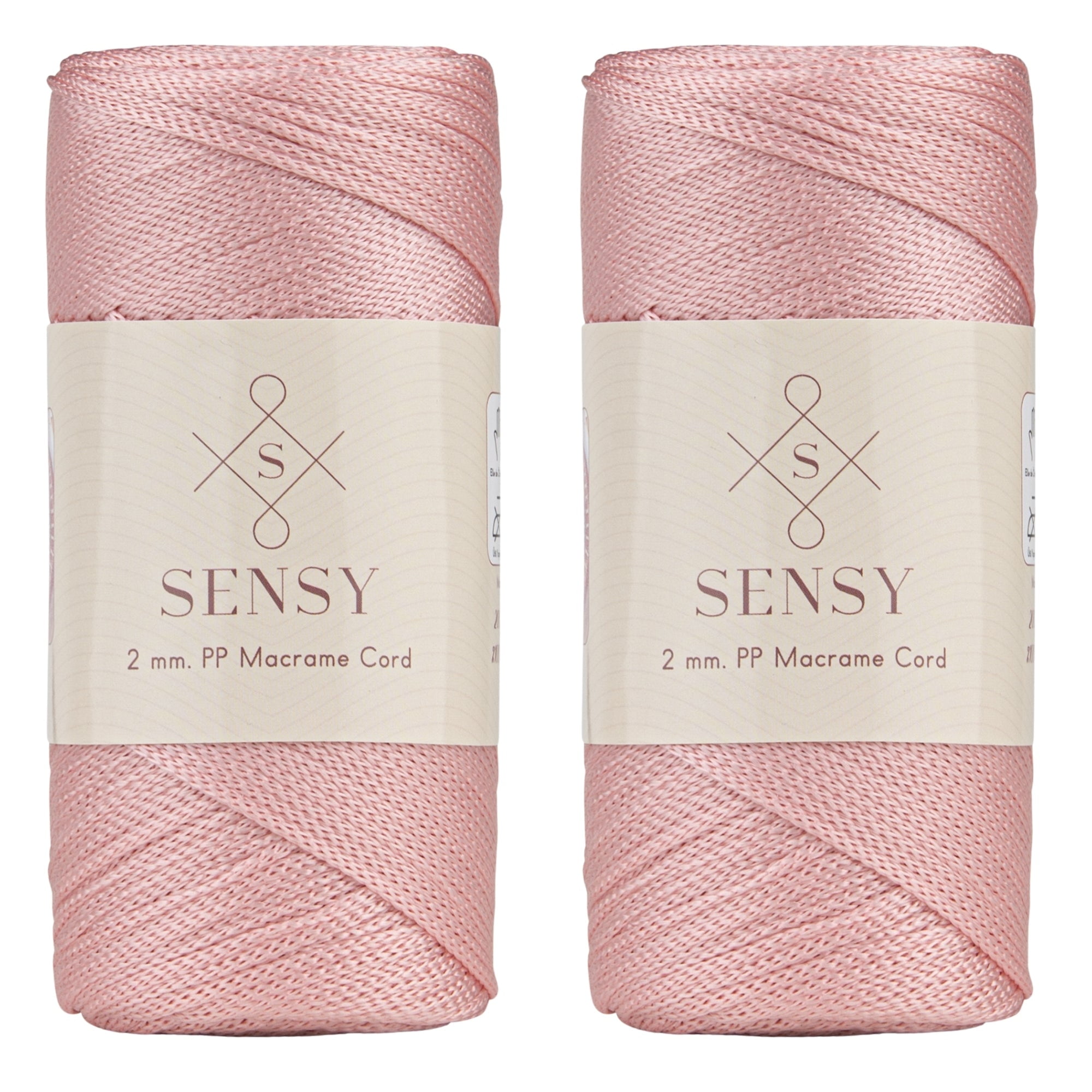 2 Skeins of Sensy Premium 2mm 251 Yards Polyester Rope 100% ...