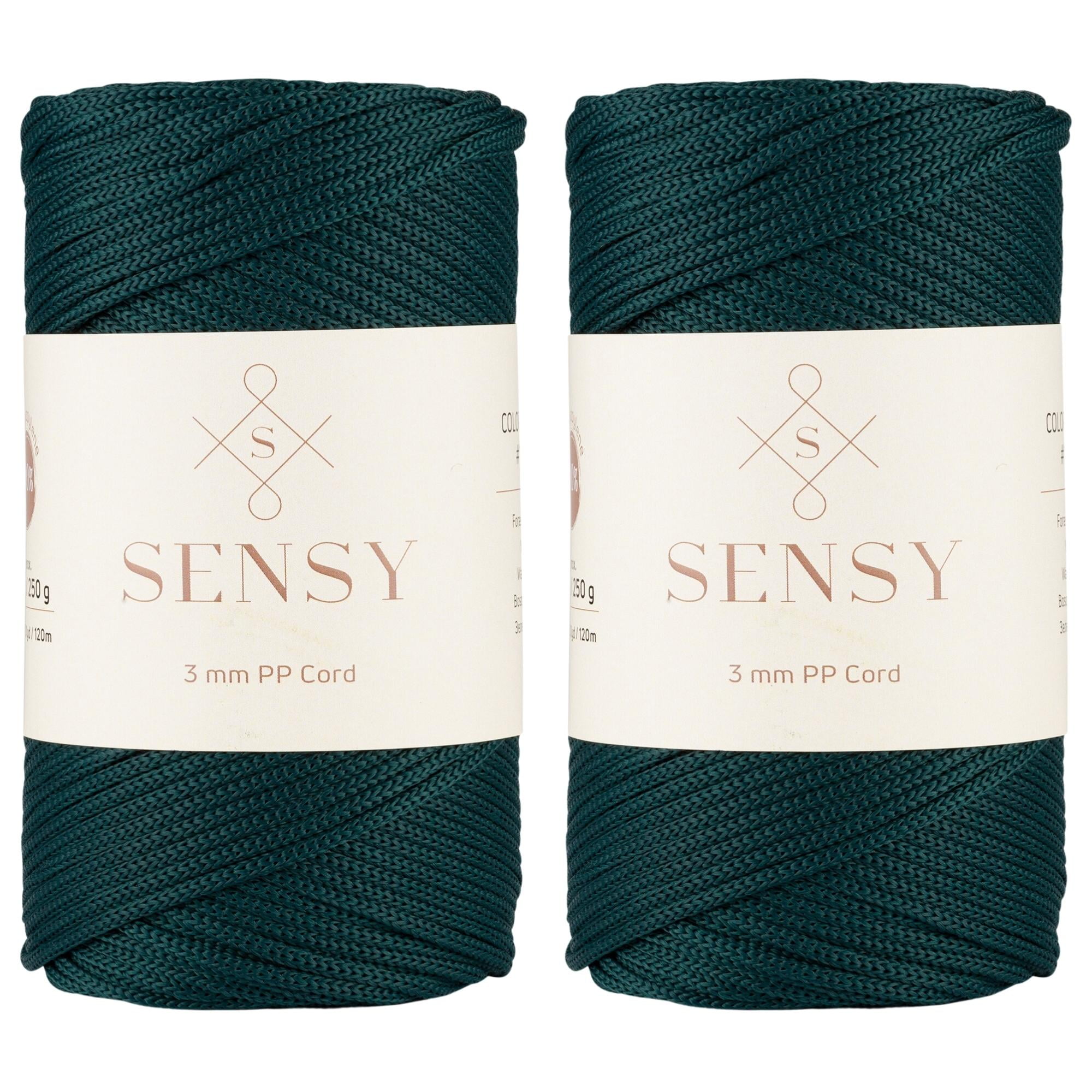 2 Skeins of Sensy Premium 3mm 131 Yards Polyester Rope 100% ...