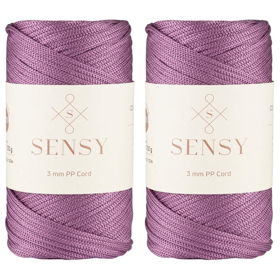 2 Skeins of Sensy Premium 3mm 131 Yards Polyester Rope 100% ...