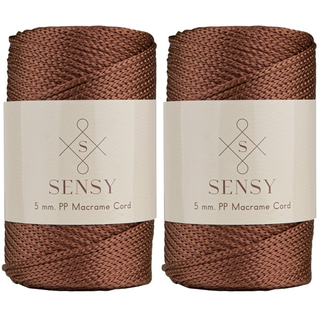 2 Skeins of Sensy Premium 5mm 104 Yards Polyester Rope 100% ...