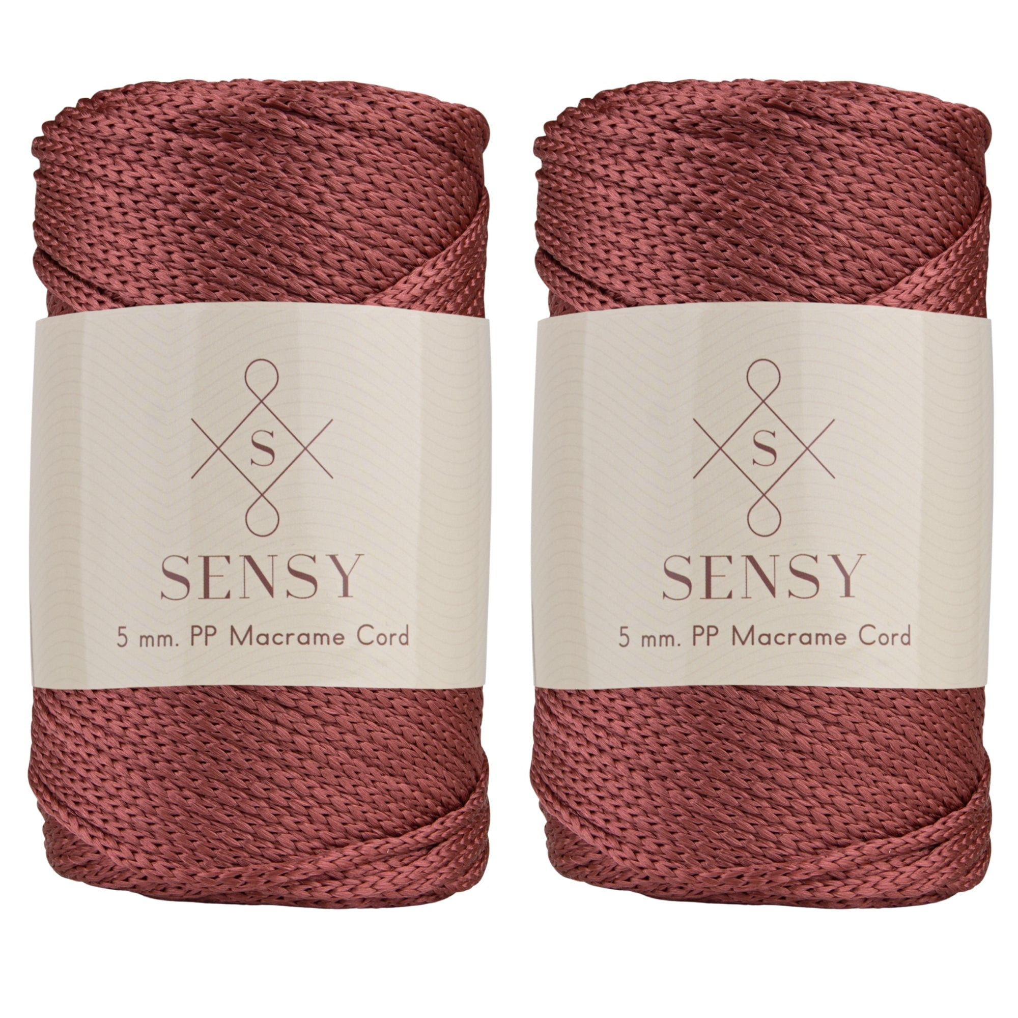 2 Skeins of Sensy Premium 5mm 104 Yards Polyester Rope 100% ...