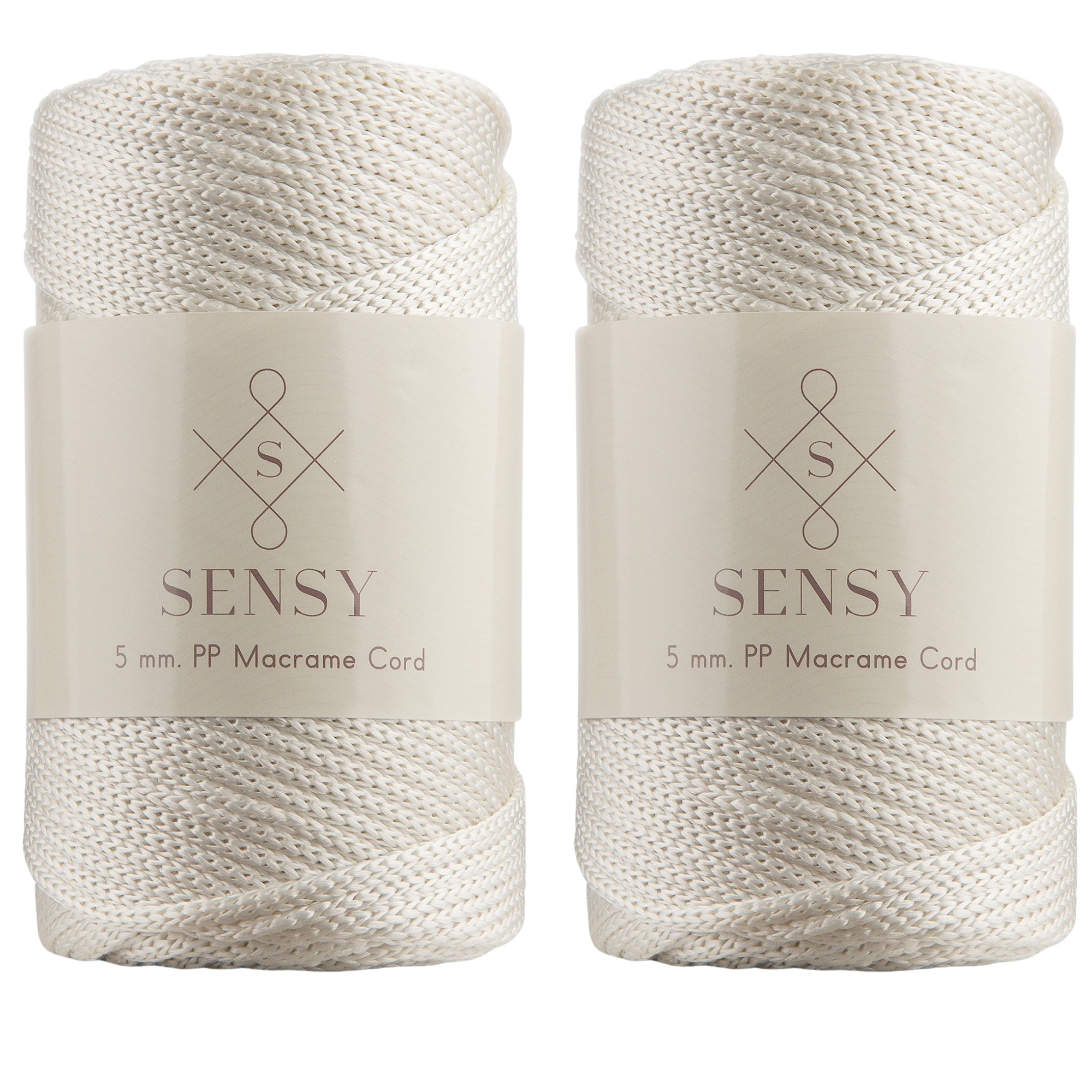 2 Skeins of Sensy Premium 5mm 104 Yards Polyester Rope 100% ...
