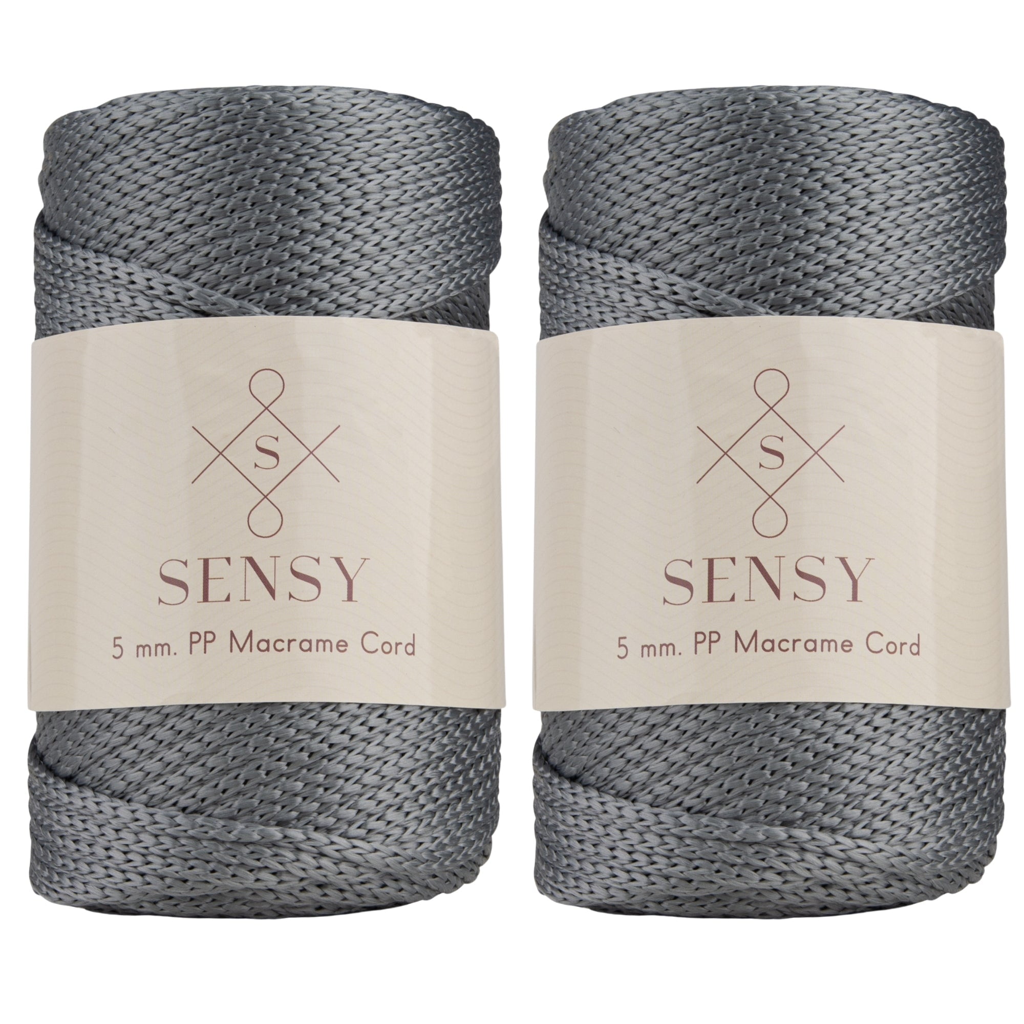2 Skeins of Sensy Premium 5mm 104 Yards Polyester Rope 100% ...