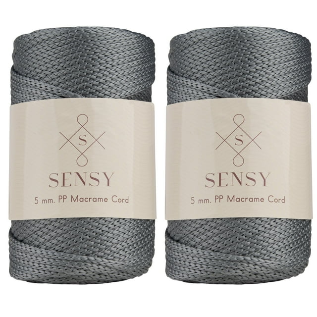 2 Skeins of Sensy Premium 5mm 104 Yards Polyester Rope 100% ...