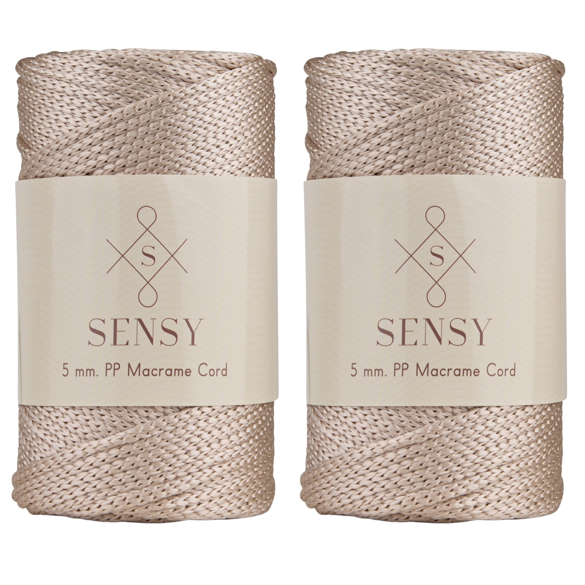 2 Skeins of Sensy Premium 5mm 104 Yards Polyester Rope 100% ...