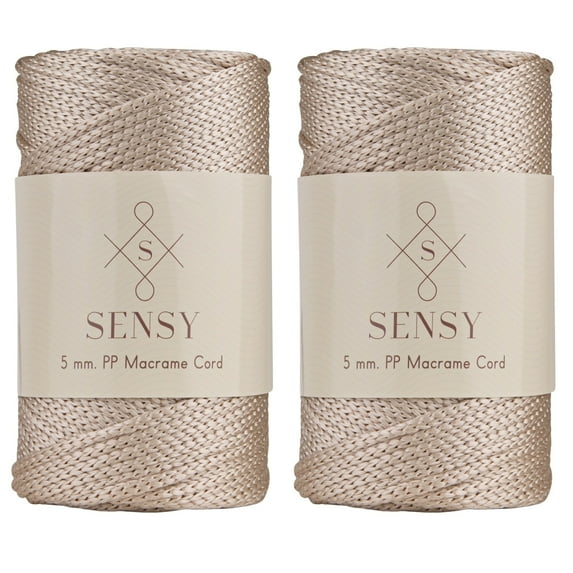 2 Skeins of Sensy Premium 5mm 104 Yards Polyester Rope 100% ...