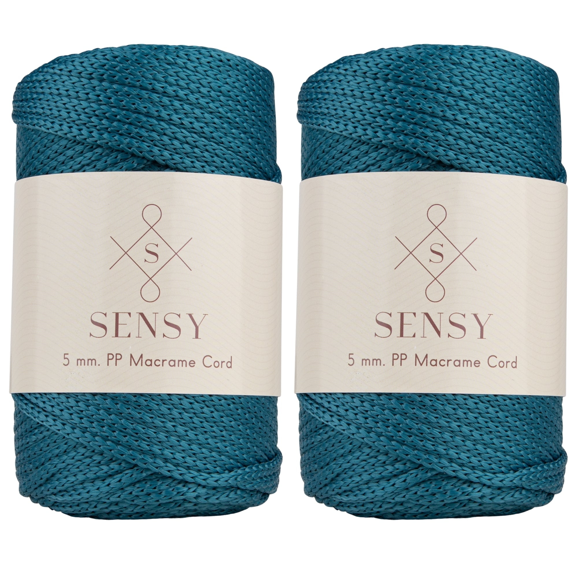 2 Skeins of Sensy Premium 5mm 104 Yards Polyester Rope 100% ...