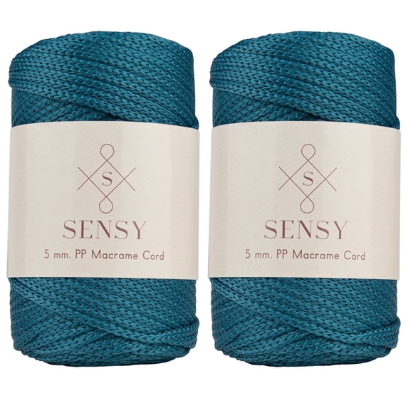 2 Skeins of Sensy Premium 5mm 104 Yards Polyester Rope 100% ...