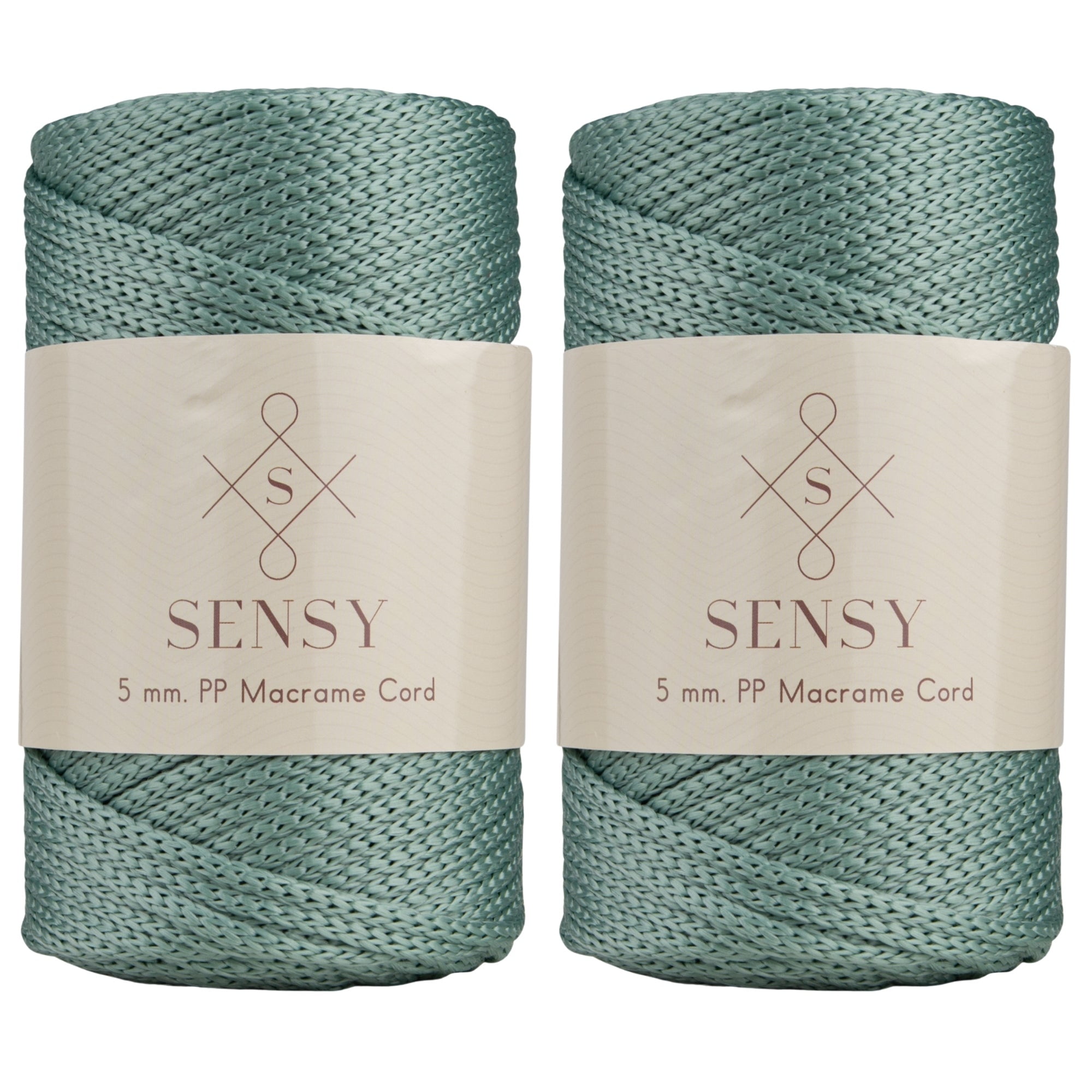 2 Skeins of Sensy Premium 5mm 104 Yards Polyester Rope 100% ...