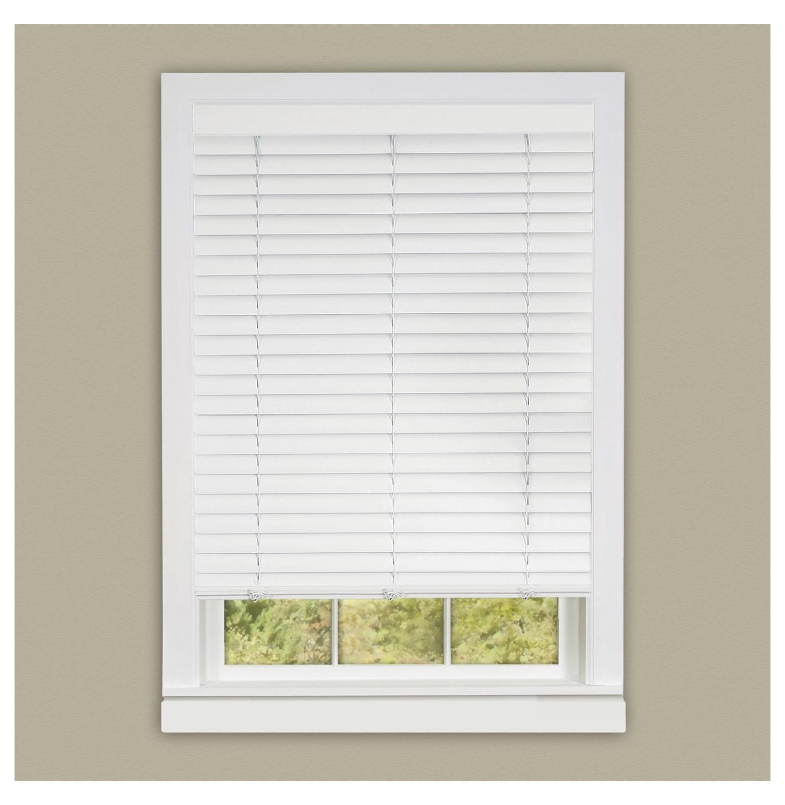 2" Slats Cordless Window Blinds, 39W x 64L Inches Light Filtering ...