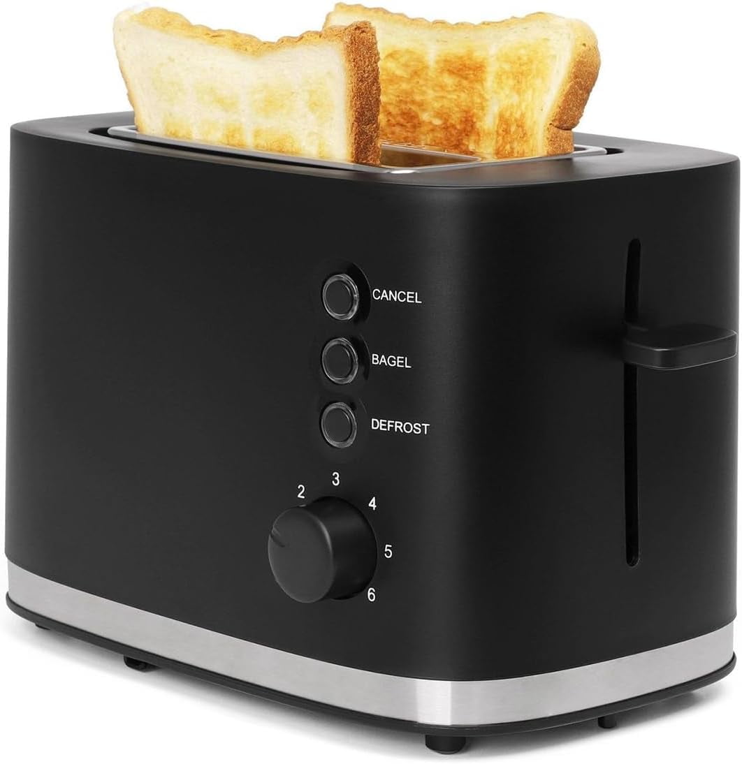 2 Slice Extra Wide Slot Toaster with Bagel Function, Removable Crumb ...