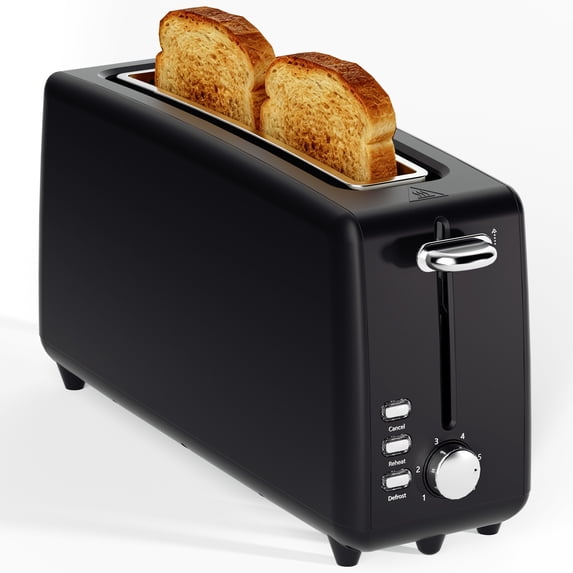 2 Slice Long Slot Toaster, Stainless Steel Toaster with 6 Browning ...