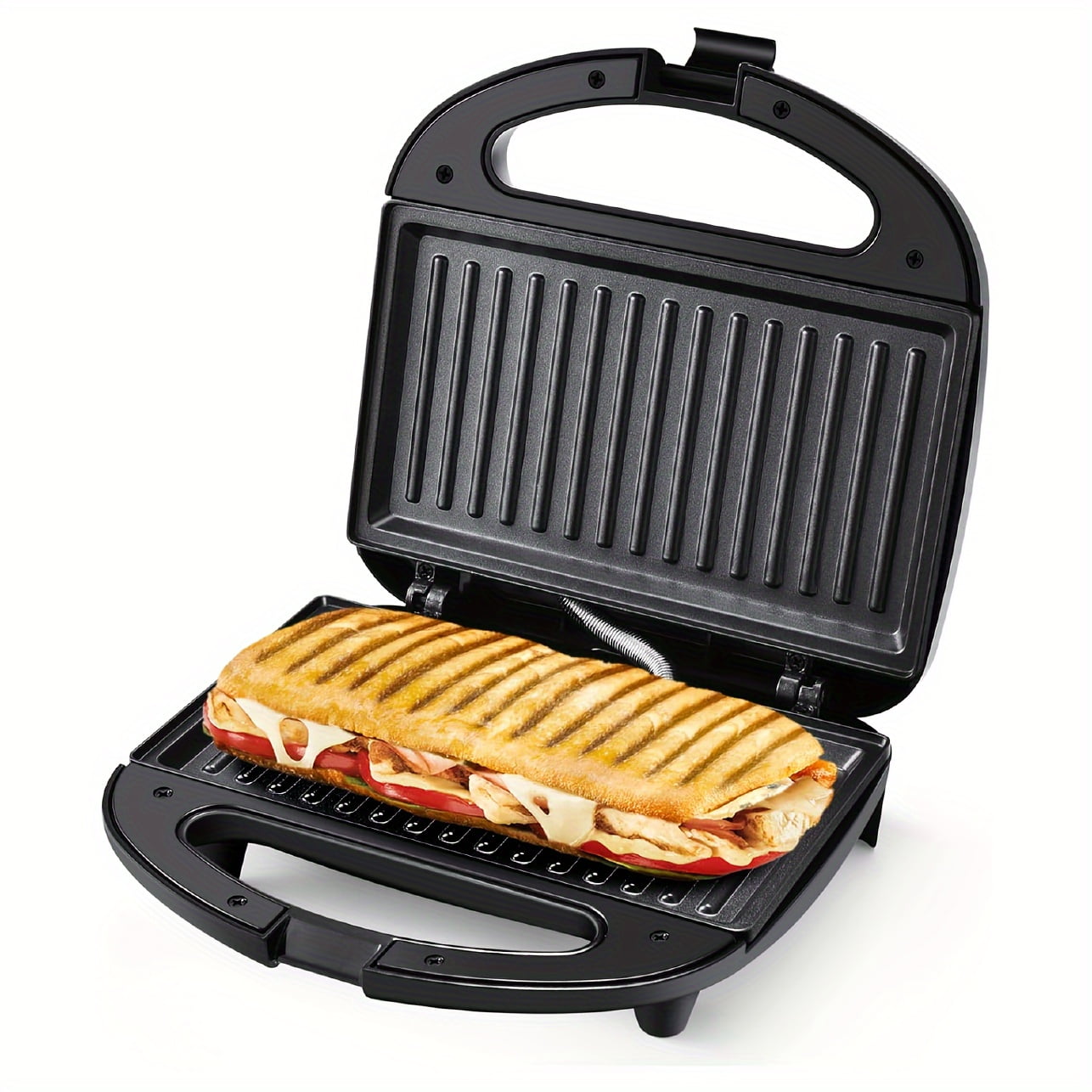 2 Slice Non-stick Sandwich Maker, Grilled Cheese Indicator Lights, Cool ...