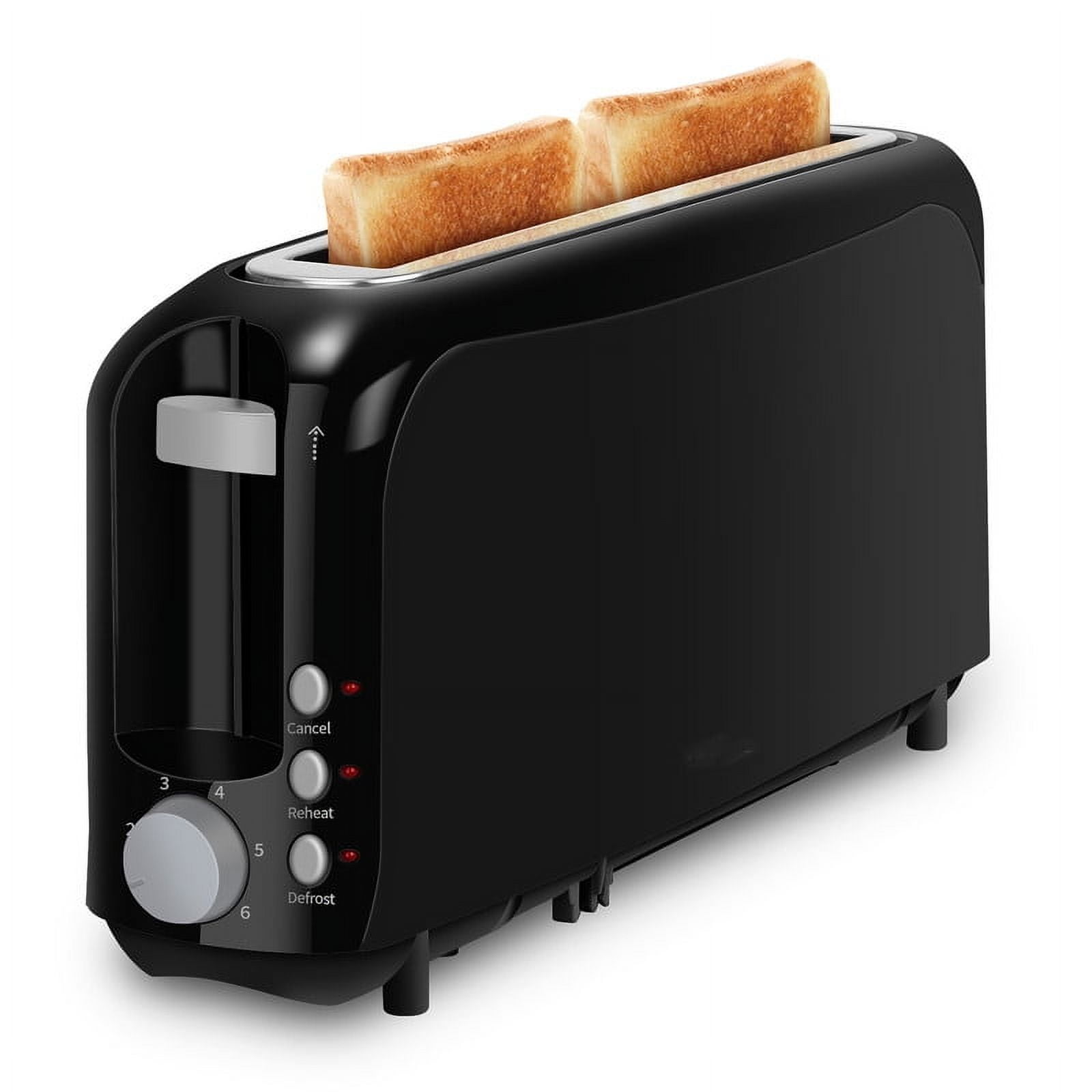 2 Slice Slim Toaster, 6 Setting Shade Control with Cancel & Reheat ...