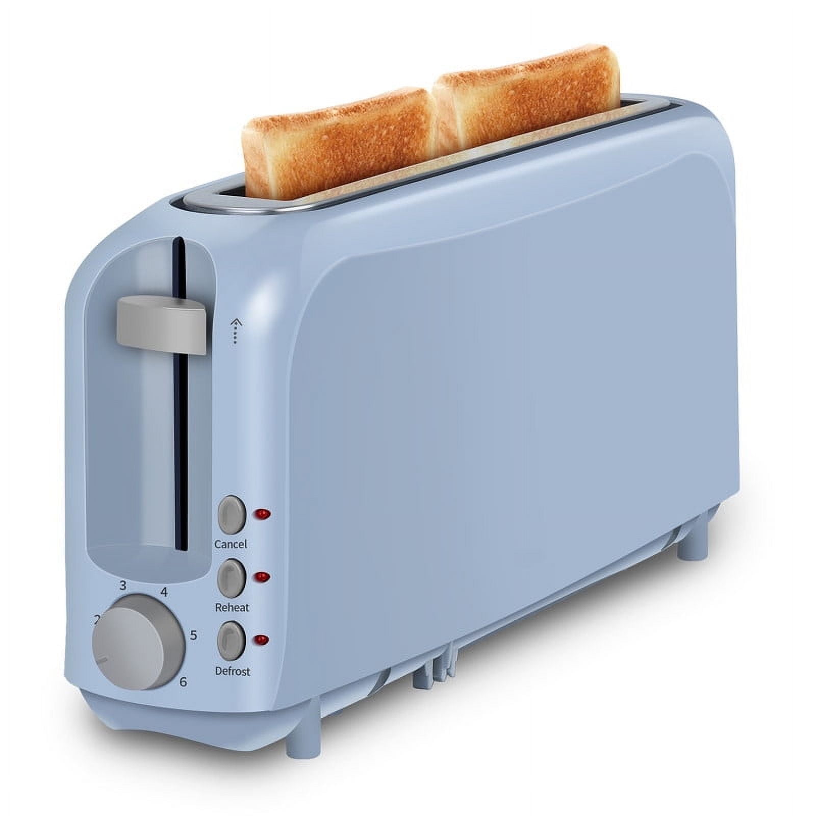 2 Slice Slim Toaster, 6 Setting Shade Control with Cancel & Reheat ...