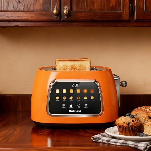 2 Slice Smart Touch Screen Toaster - Orange - Walmart.com