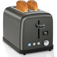 Toaster 2 slice, Dovimi Retro Stainless Steel Toaster with 6 Settings ...