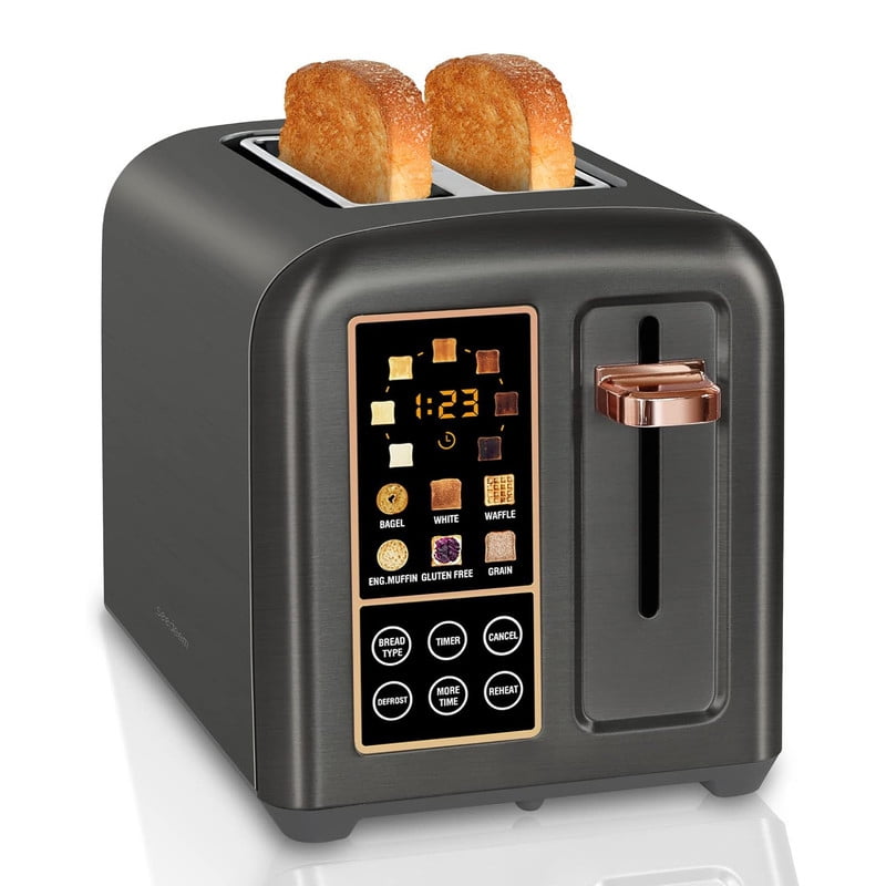 2 Slice Stainless Steel Toaster with Extra Wide Slots & Removable Crumb ...