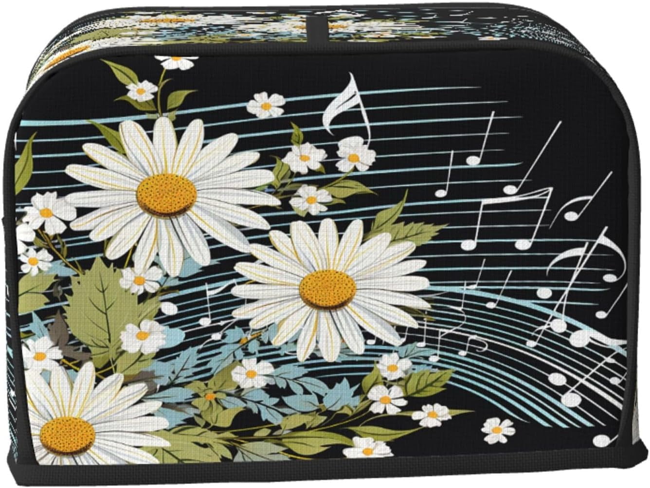 2 Slice Toaster Cover Music Notes Flower Daisy Small Kitchen Appliance ...