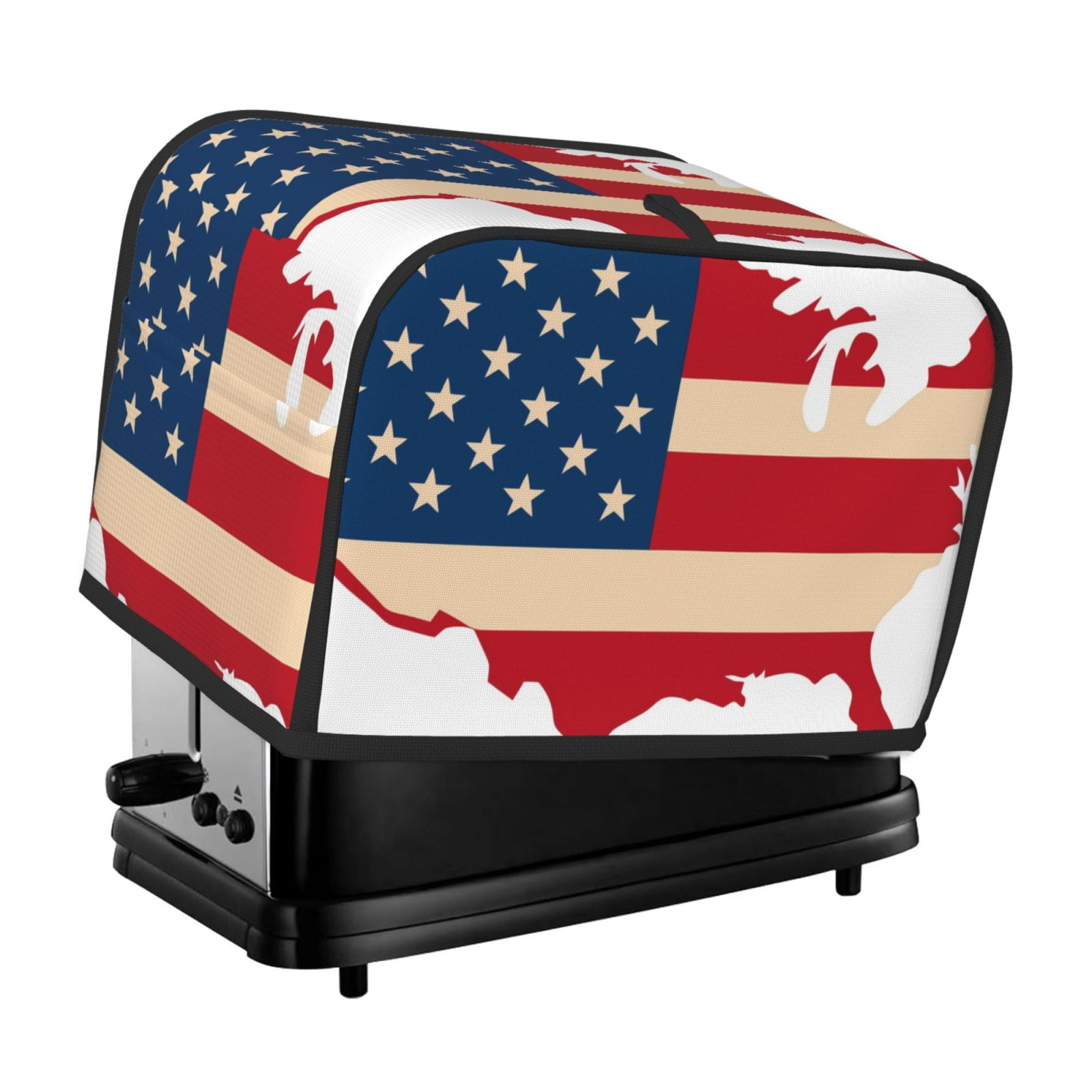 2 Slice Toaster Cover with Pockets - American Flag Map Water Proof ...