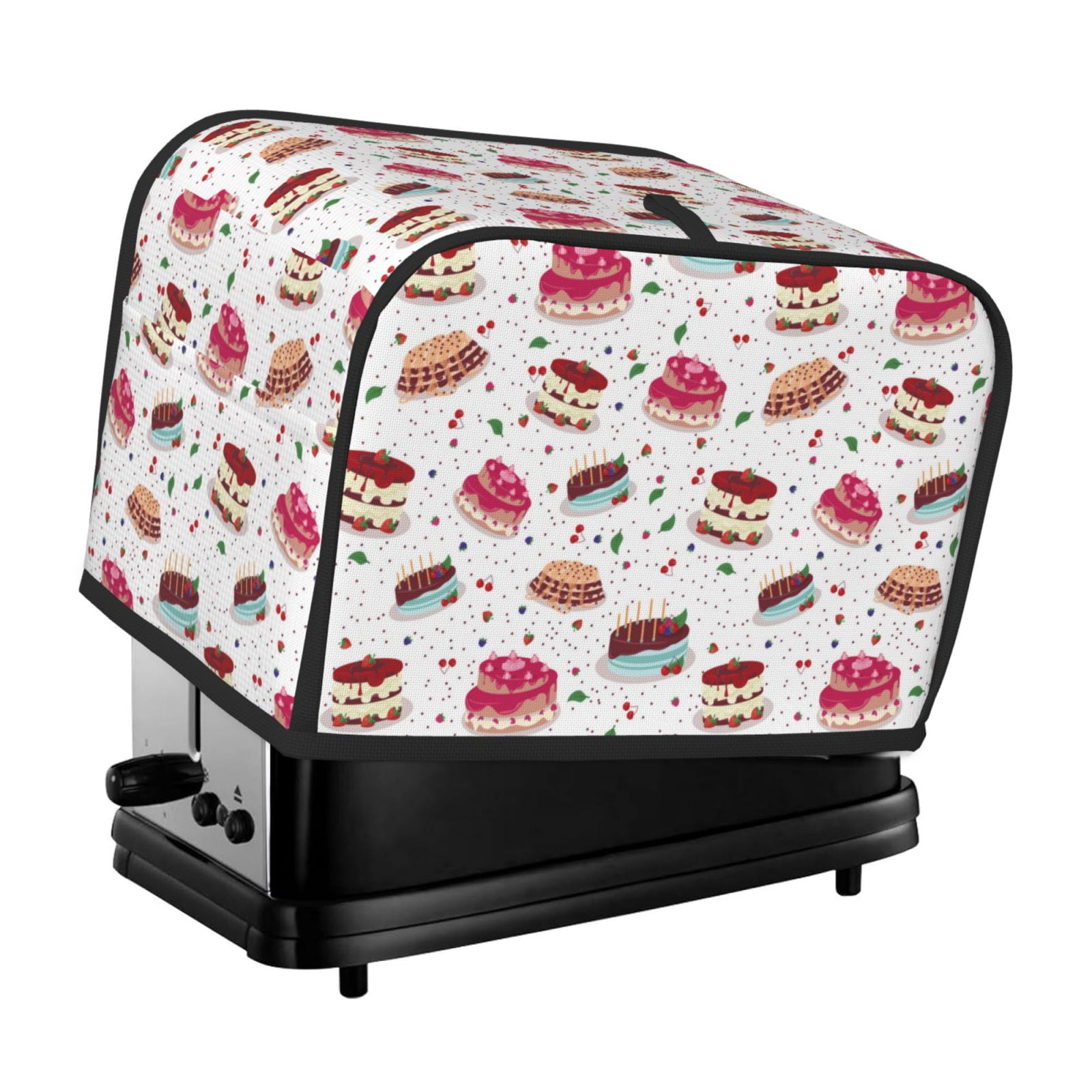 2 Slice Toaster Cover with Pockets, Birthday Cake Bread Machine Bread ...