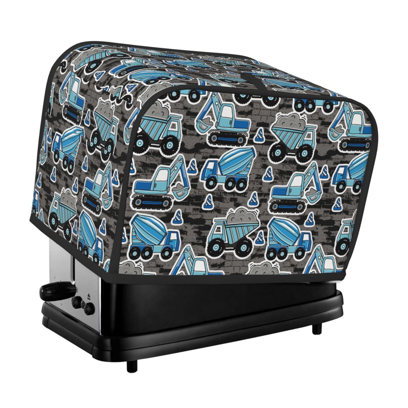 2 Slice Toaster Cover with Pockets - Blue excavator A Water Proof ...