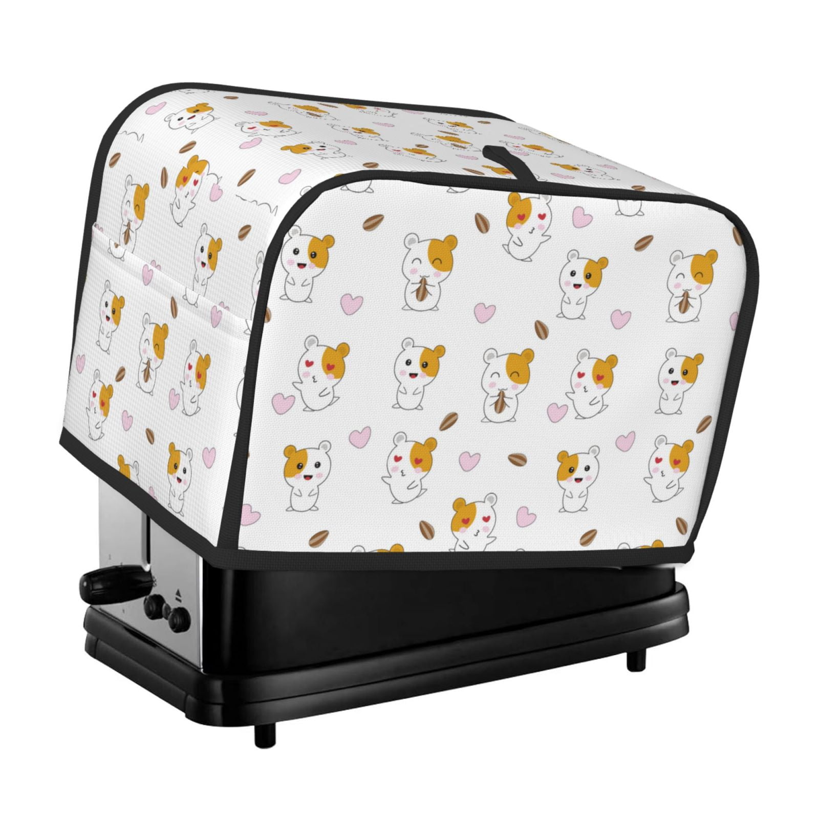 2 Slice Toaster Cover with Pockets - Cartoon Cute Hamster Love Water ...