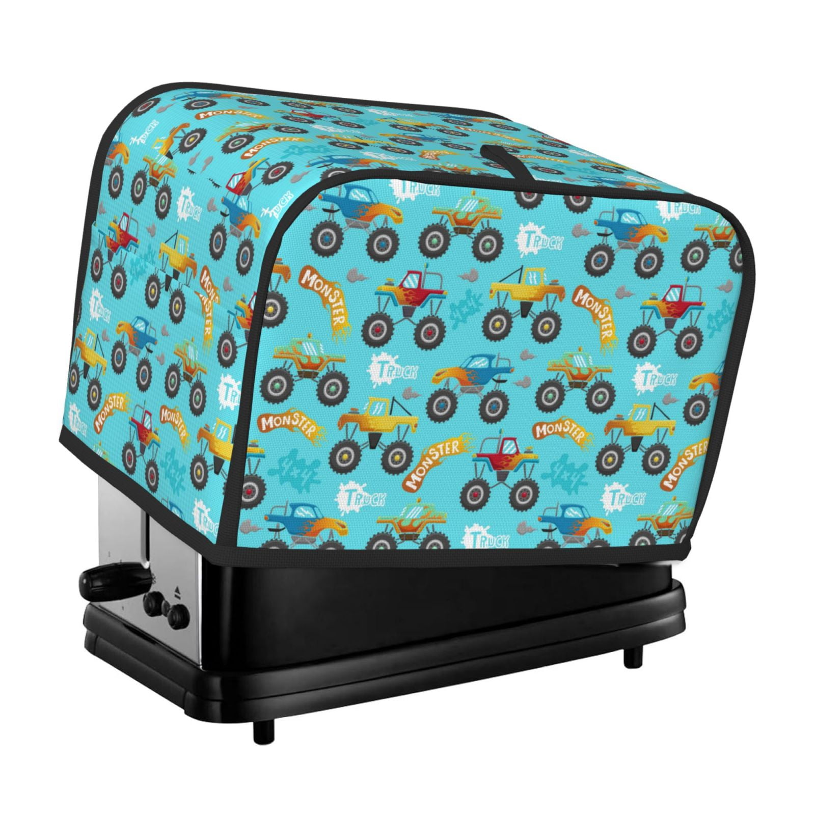 2 Slice Toaster Cover with Pockets - Cartoon Monster Truck Water Proof ...