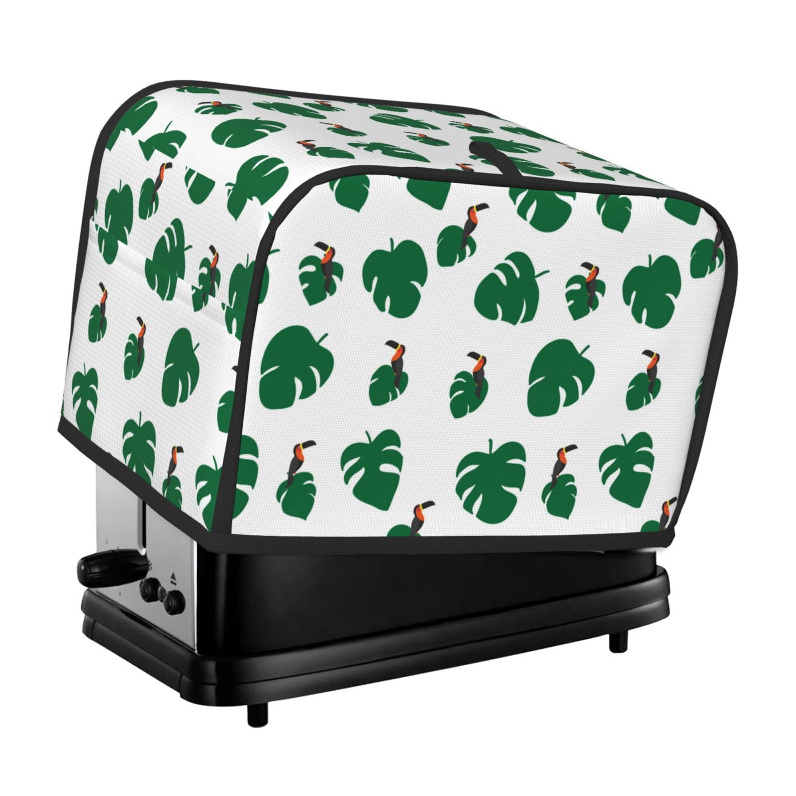2 Slice Toaster Cover with Pockets - Cartoon Turtle Leaf Toucan Bird ...