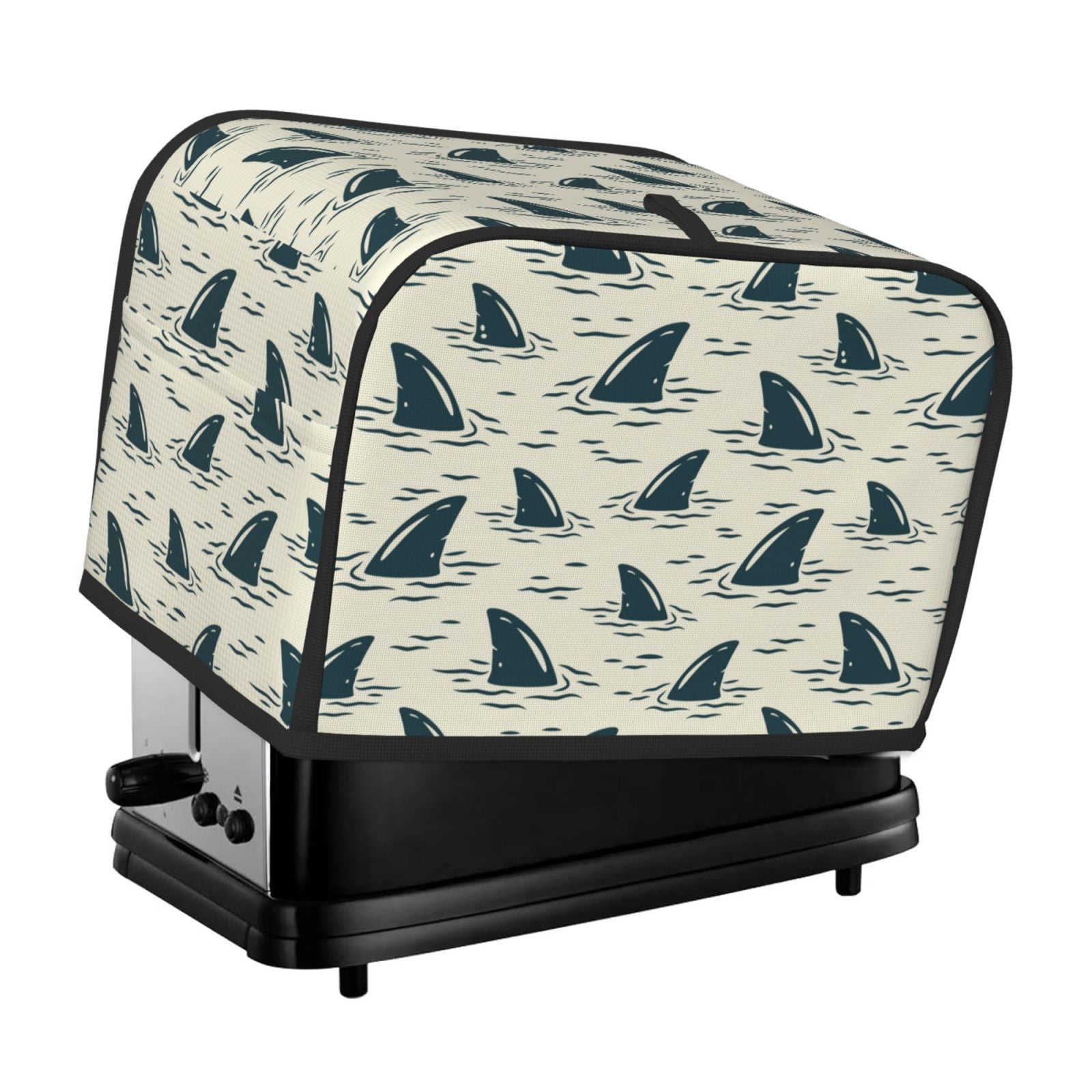 2 Slice Toaster Cover with Pockets, Cartoon Wavy Shark Fin Bread ...