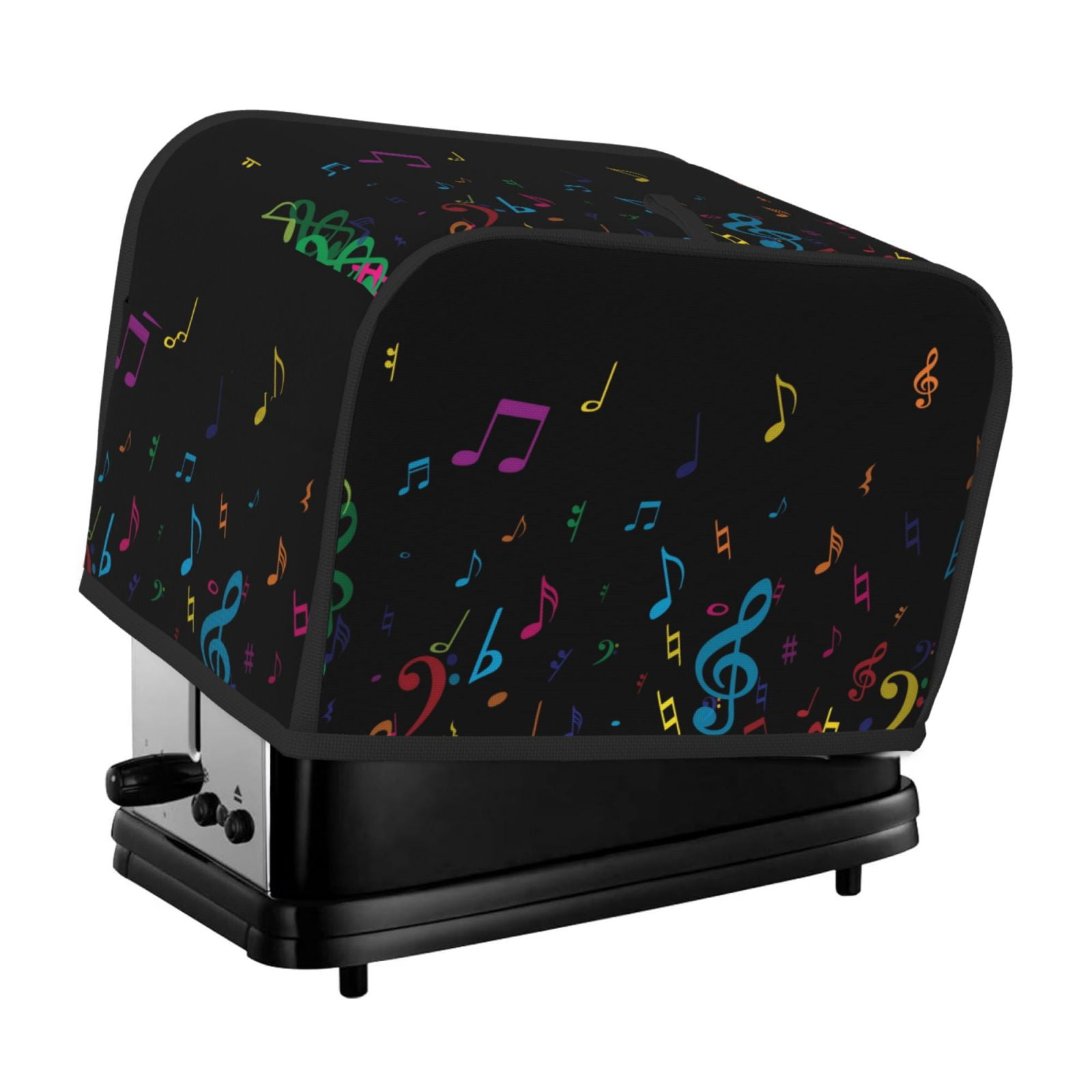 2 Slice Toaster Cover with Pockets - Color Musical Notes Water Proof ...