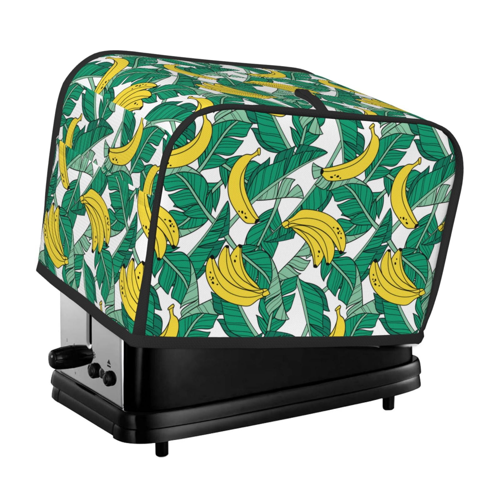 2 Slice Toaster Cover with Pockets - Cute Banana Pine Green Leaves ...