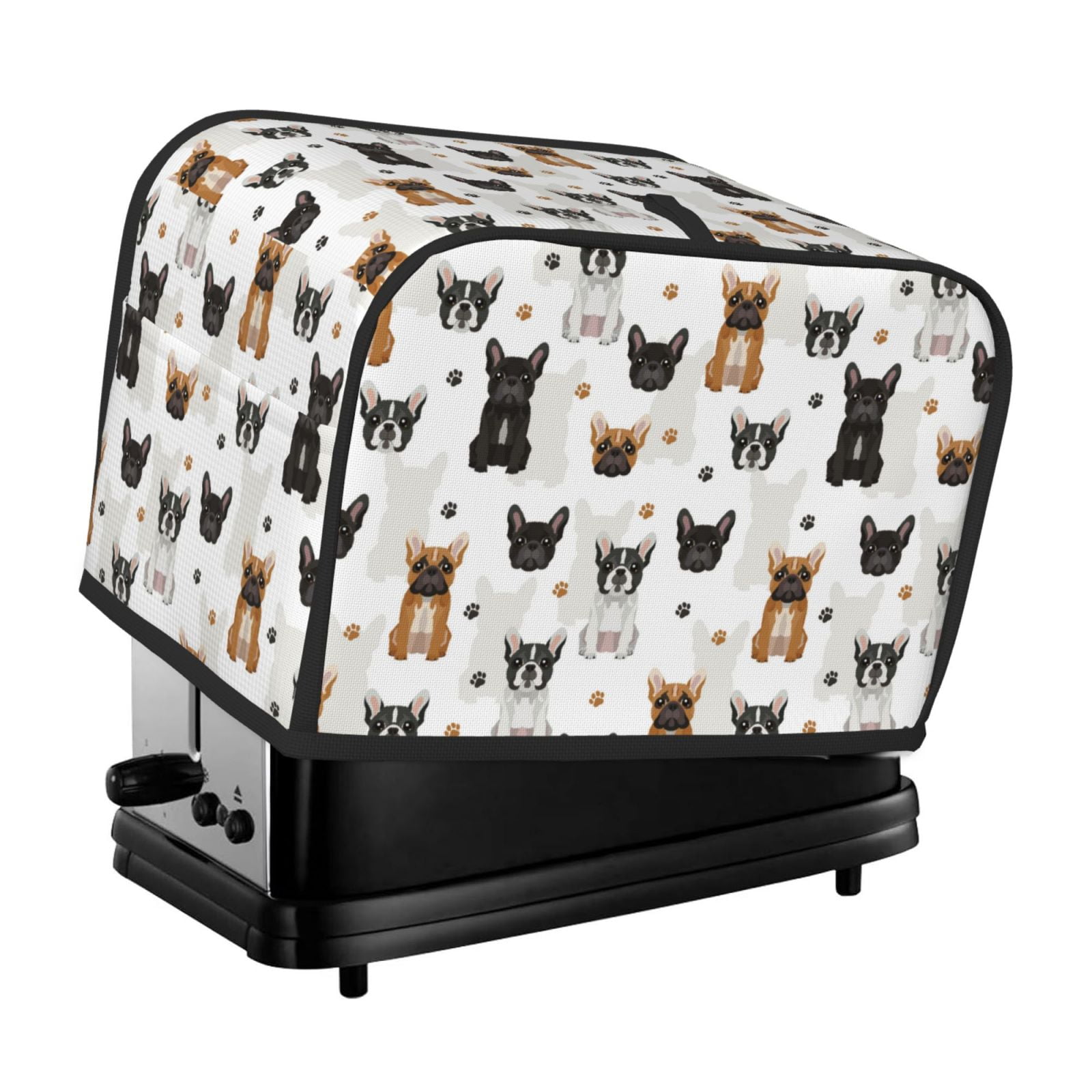 2 Slice Toaster Cover with Pockets, Cute French Bulldog_D Bread Machine ...