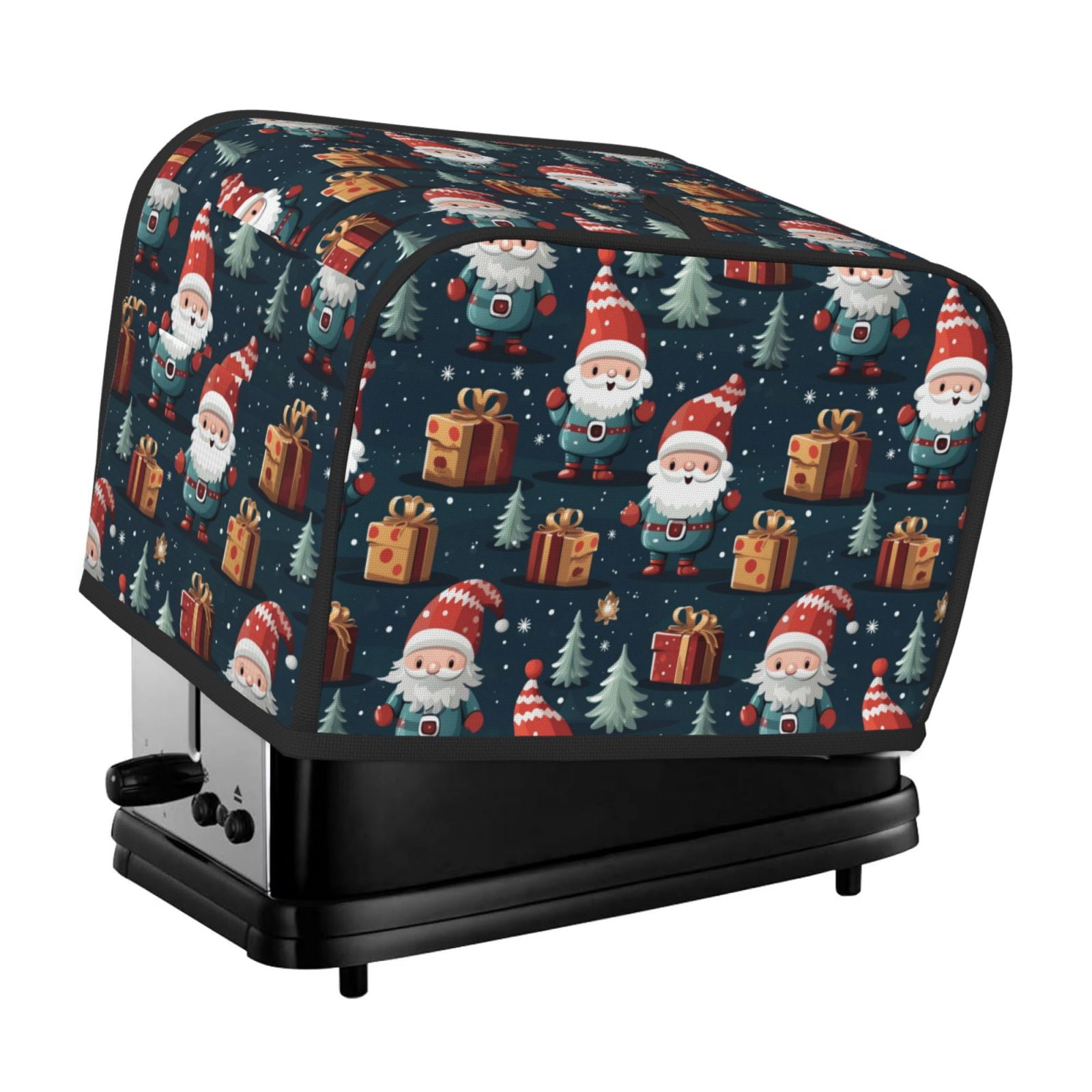 2 Slice Toaster Cover with Pockets, Cute Santa Claus Gift Bread Machine ...
