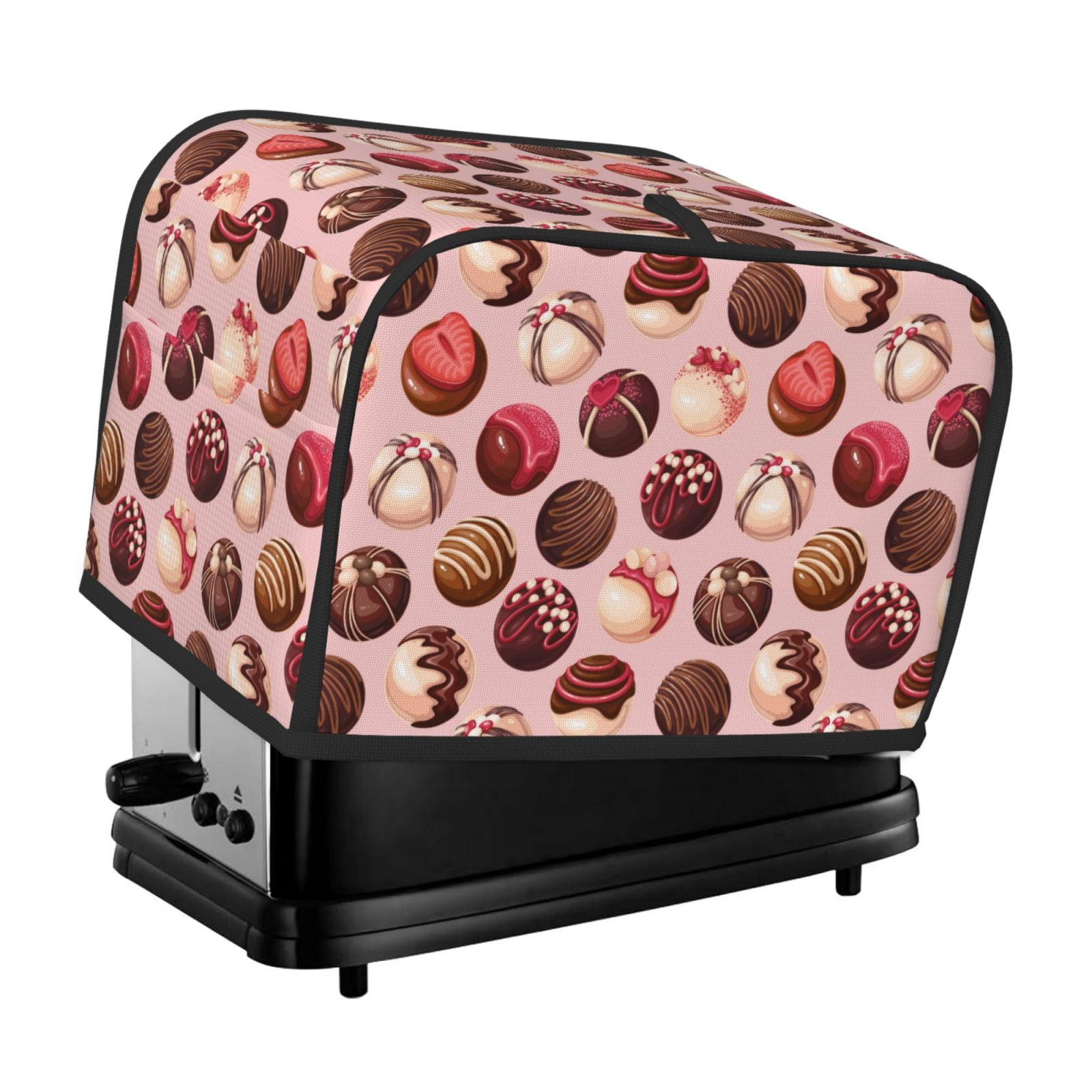 2 Slice Toaster Cover with Pockets - Delicate Chocolate Ball Print ...