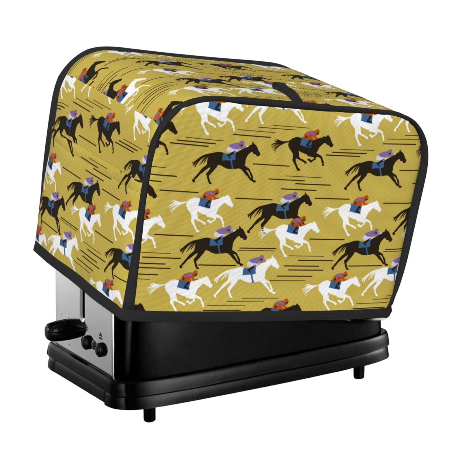 2 Slice Toaster Cover with Pockets - Minimalist Painted Knight Horse ...
