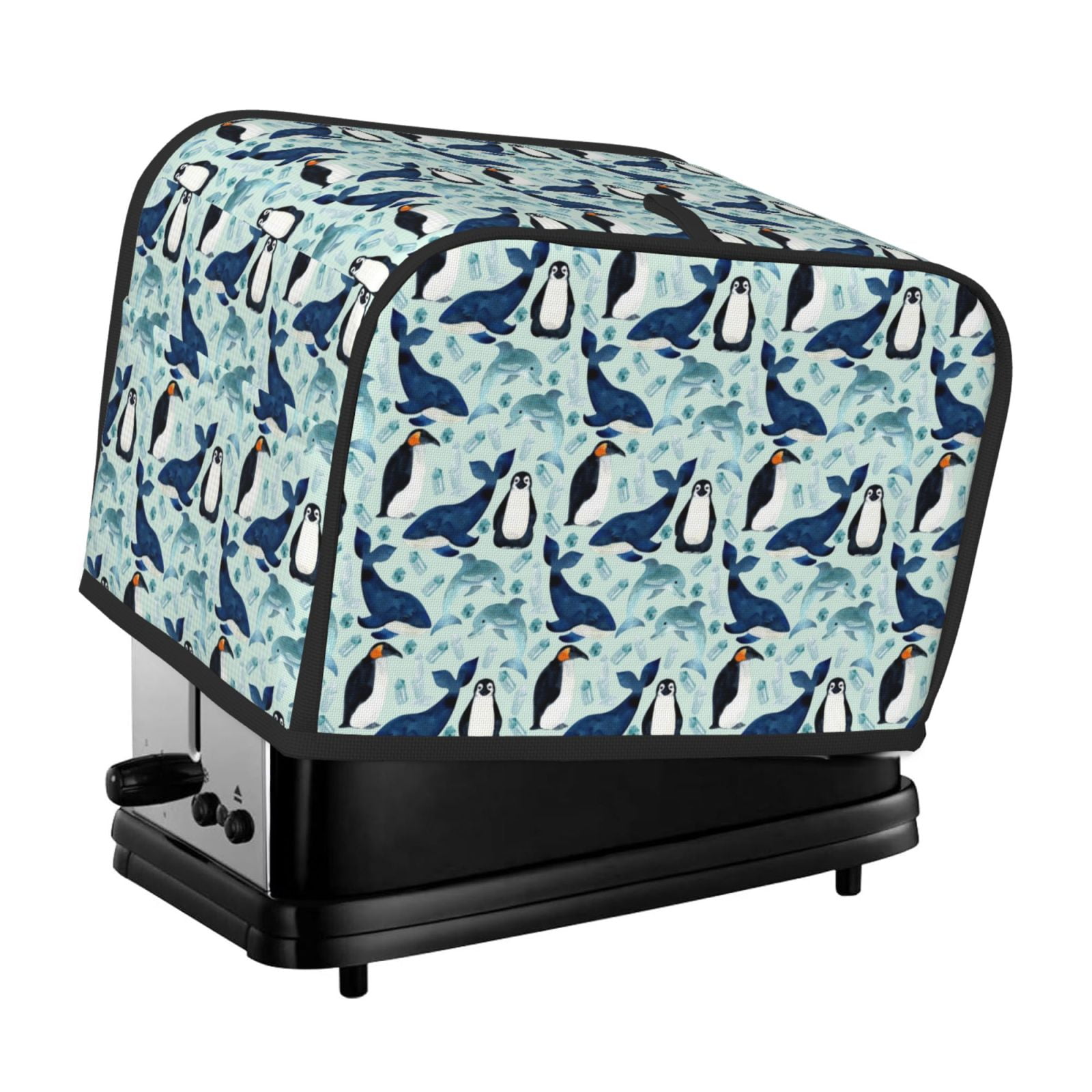 2 Slice Toaster Cover with Pockets, Penguins Whales Bread Machine Bread ...