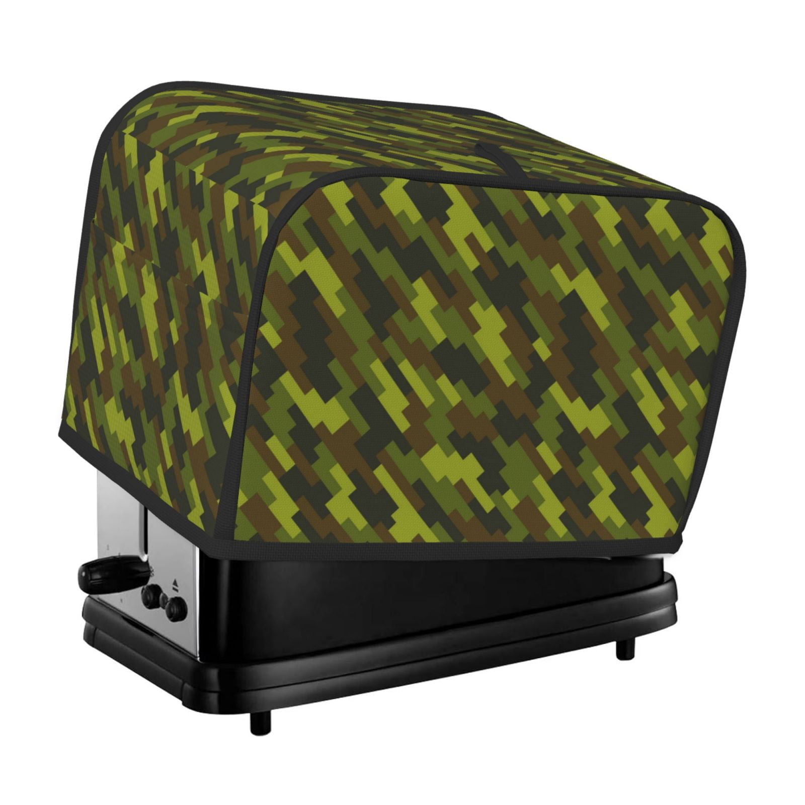 2 Slice Toaster Cover with Pockets - Pixel Camouflage Green Water Proof ...