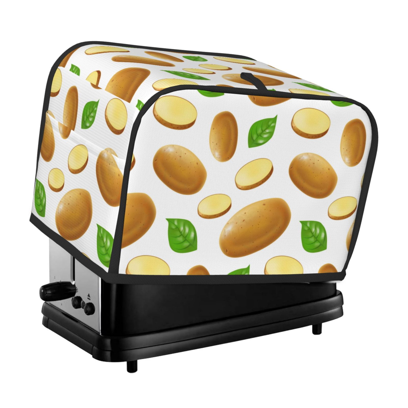 2 Slice Toaster Cover with Pockets, Potato leaf cartoon Bread Machine ...