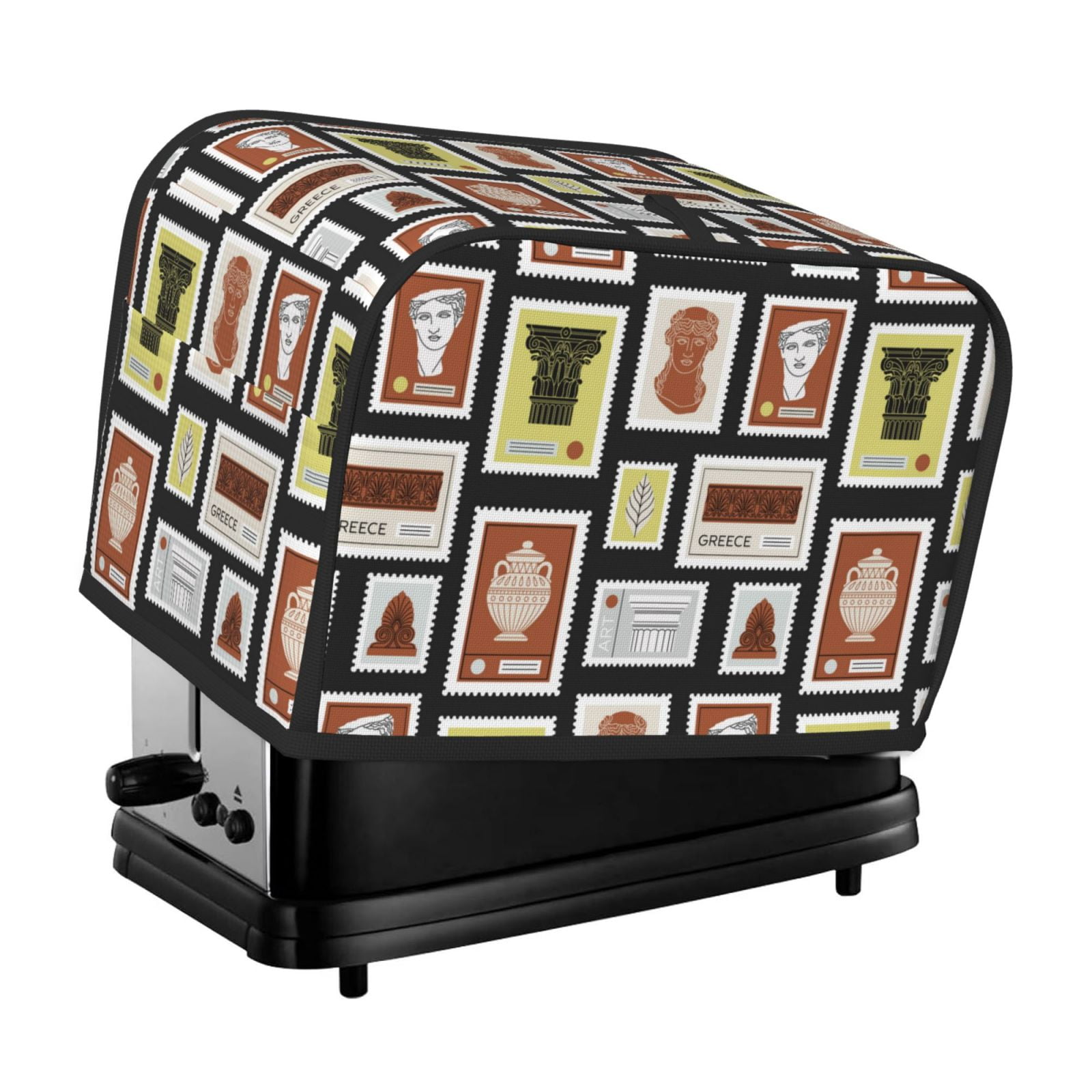 2 Slice Toaster Cover with Pockets - Stamp Pattern colorful Water Proof ...
