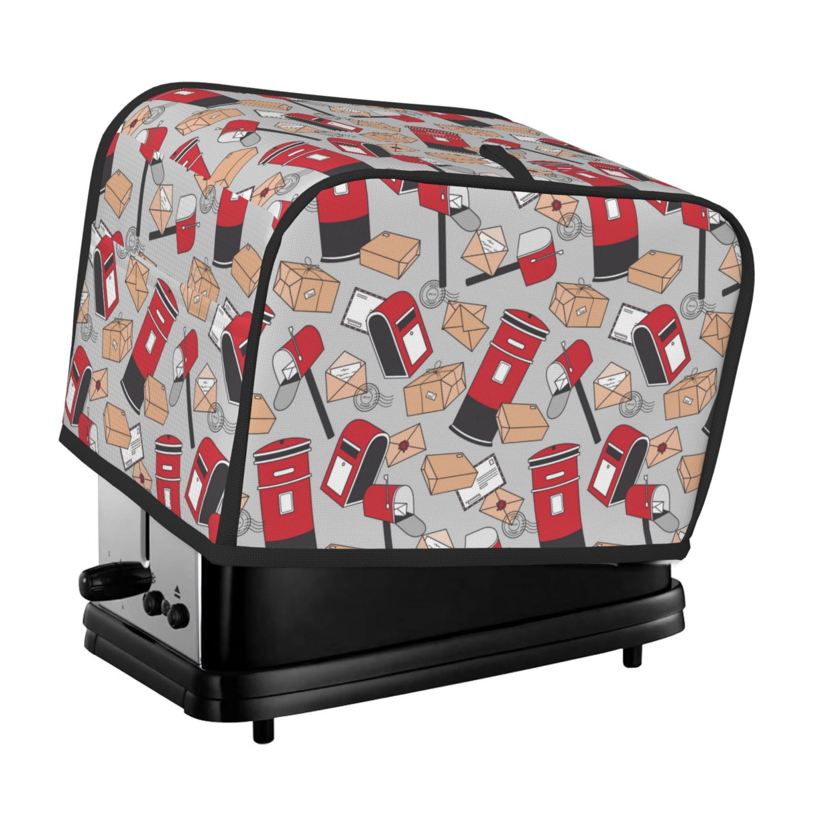 2 Slice Toaster Cover with Pockets, Stamp mailbox Pattern Bread Machine ...