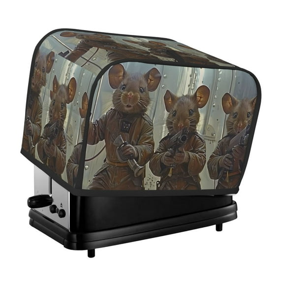 2 Slice Toaster Cover with Pockets - Steampunk Space Mice Warriors ...