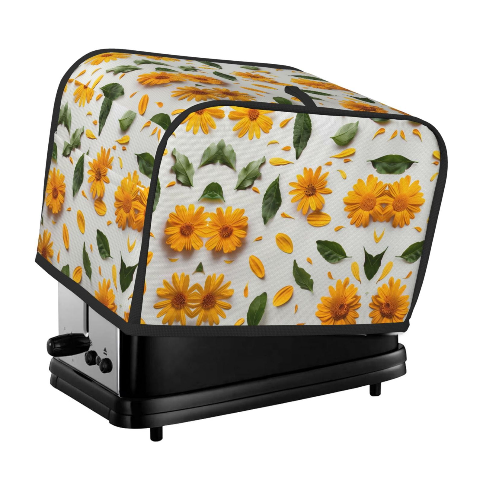 2 Slice Toaster Cover with Pockets - Sunny Yellow SunFlower Water Proof ...