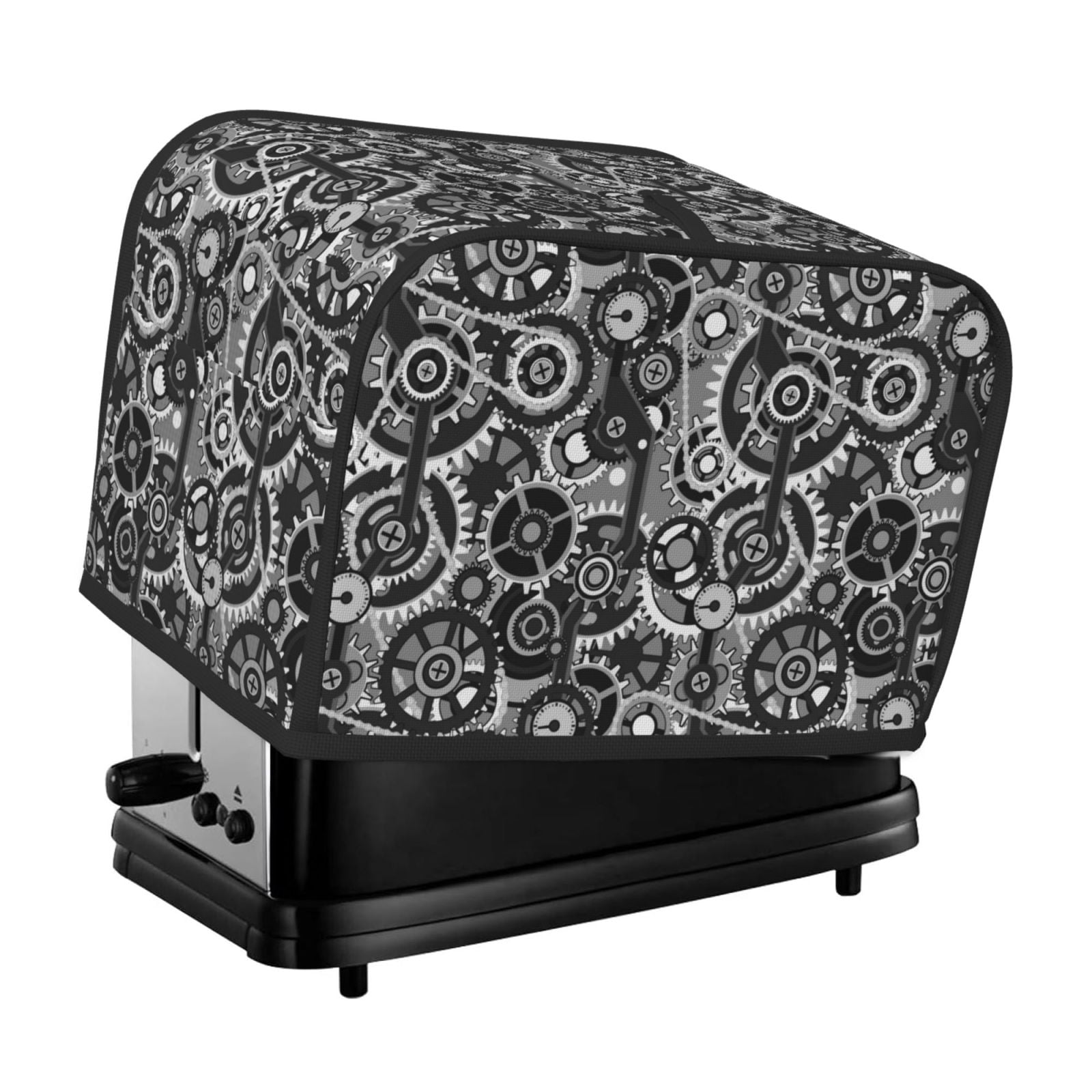2 Slice Toaster Cover with Pockets - Traditional gear Pattern Water ...