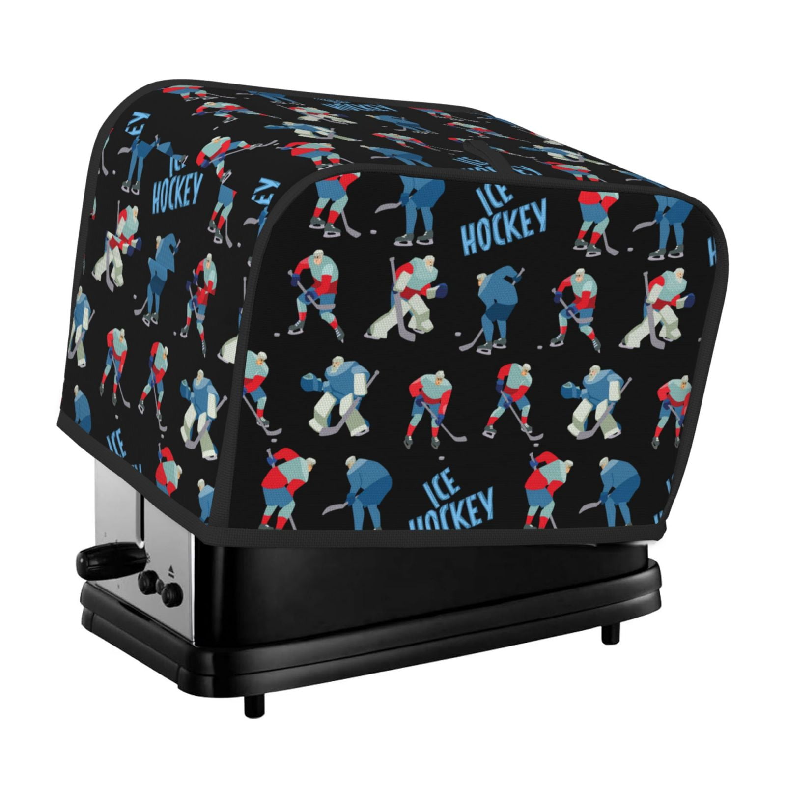 2 Slice Toaster Cover with Pockets - cool Ice Hockey black Water Proof ...