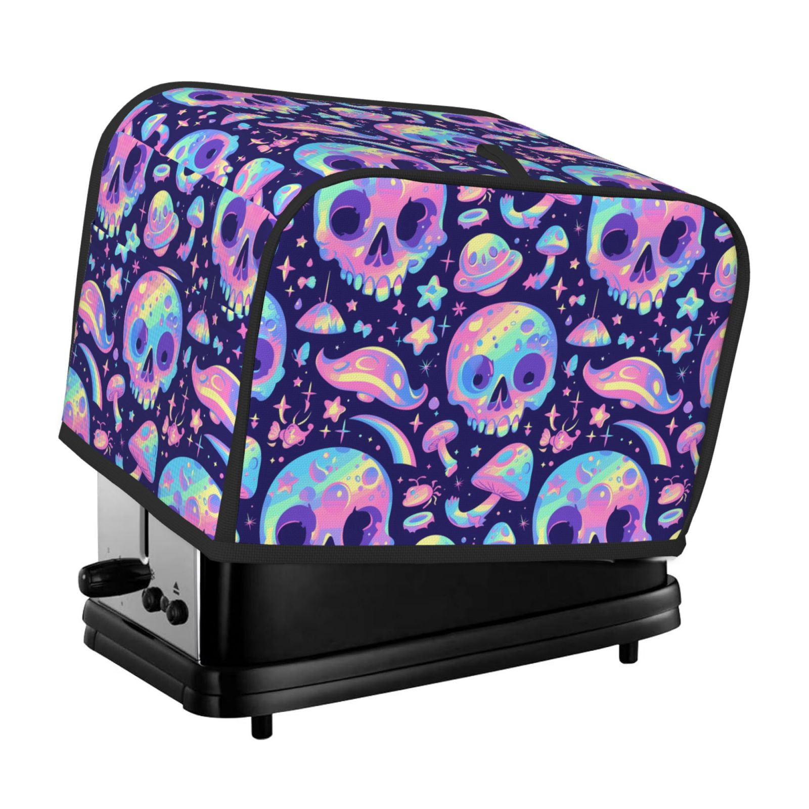 2 Slice Toaster Cover with Pockets - crystal Skull mushroom Water Proof ...