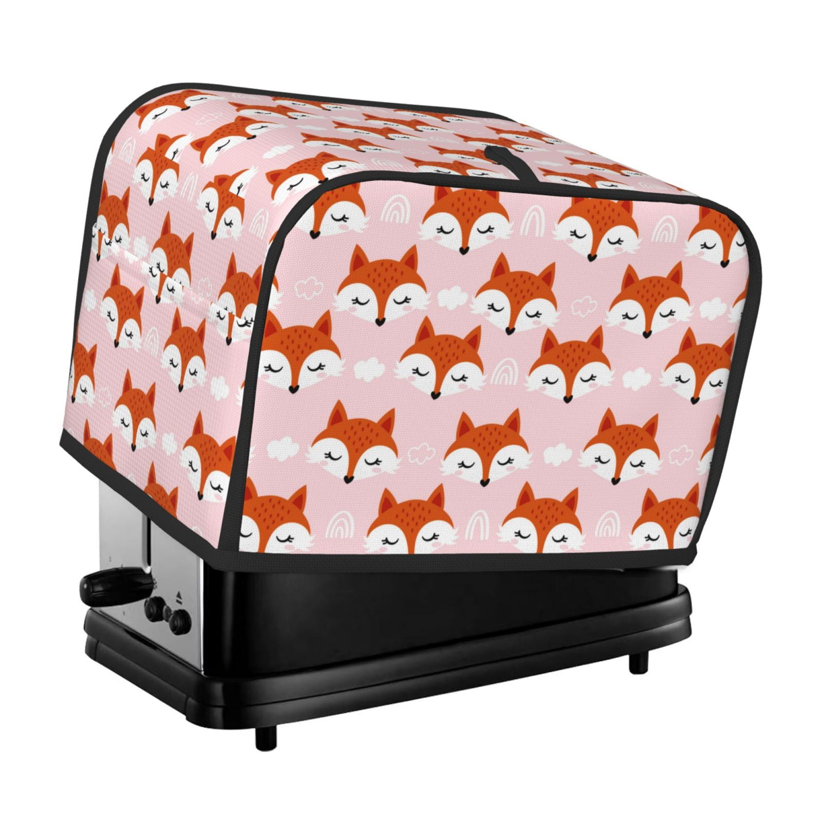 2 Slice Toaster Cover with Pockets - cute fox pink Water Proof ...